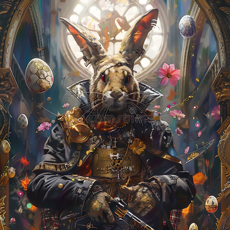 Mysterious Rabbit in Ancient Costume . Gothic Fantasy Illustration ...