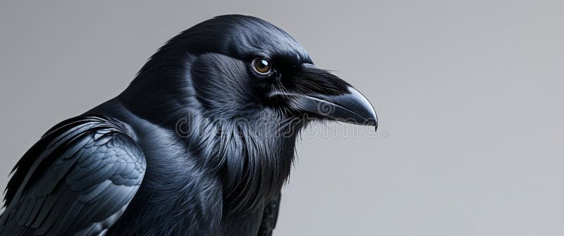 Mysterious Raven in Dramatic Lighting for Nature and Wildlife Themes ...
