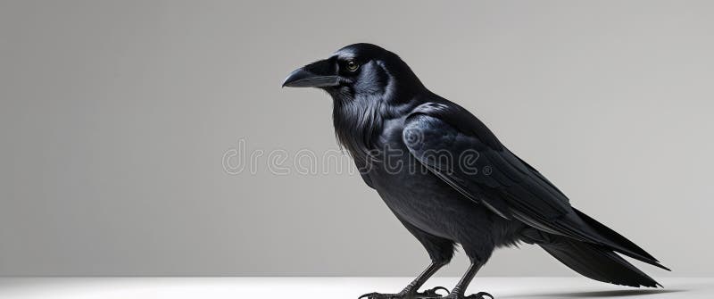 Mysterious Raven in Dramatic Lighting for Nature and Wildlife Themes ...