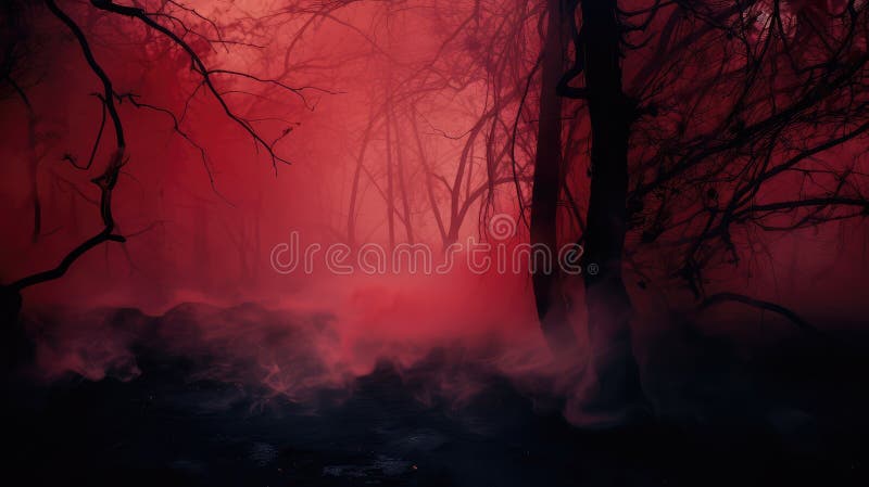 Mysterious red mist stock illustration. Illustration of veiled - 369264816