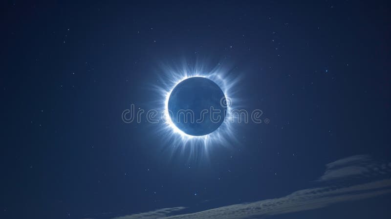 A Mysterious Ring of Light Surrounds the Moon Creating an Eerie and ...