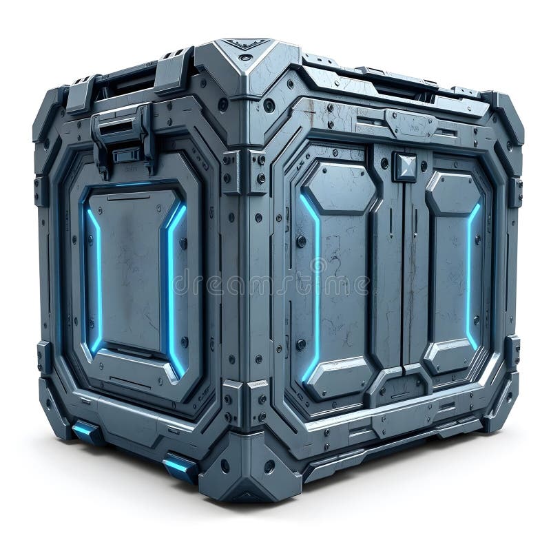 Mysterious Sci-Fi Crate Futuristic Technology Container Object 3D ...
