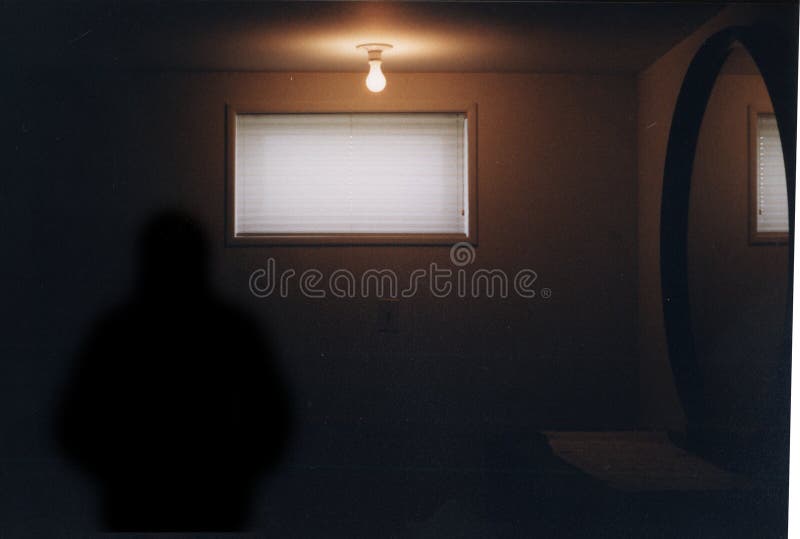 Mysterious Shadow in Room stock illustration. Illustration of inside ...