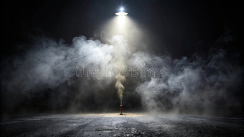 Mysterious Smoke Emitting from a Central Pipe Illuminated by a Single ...