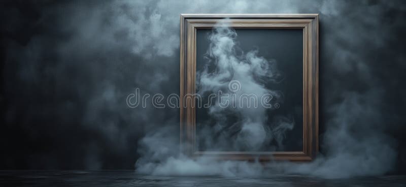 Mysterious Smoke-filled Frame Creating an Eerie Atmosphere in Dark ...