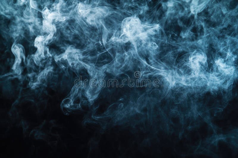 Mysterious Smoke Rising Against Dark Background for Atmospheric Design ...