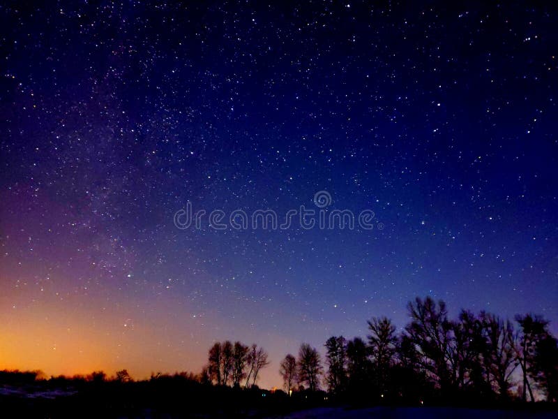 Mysterious Stars Over Ukraine Stock Image - Image of darkness, aurora ...