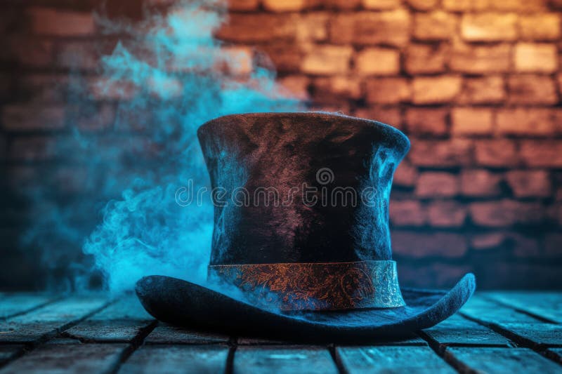Mysterious Steampunk Hat with Smoke Stock Image - Image of artistic ...
