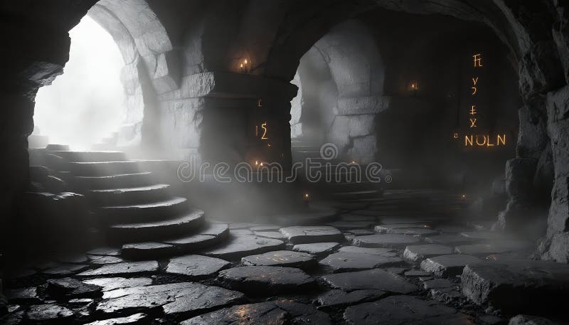 Mysterious Stone Pathway Leading To Light in Ancient Underground Cave ...