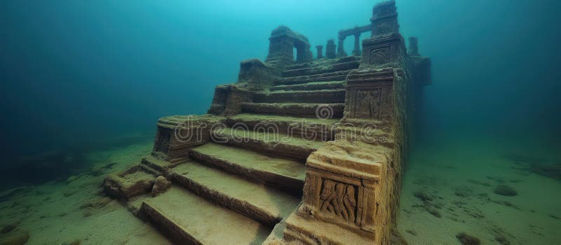 Mysterious Sunken City of Atlantis: CloseUp Image of Lost Ancient ...