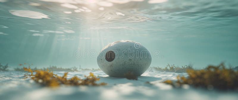 Mysterious Underwater Object Tranquil Scene Soft Focus Ocean. Stock ...