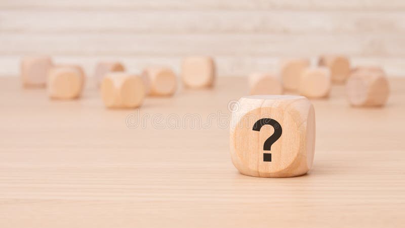 A Mysterious Wooden Rectangle with a Question Mark Engraved on it Stock ...