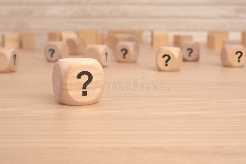 A Mysterious Wooden Rectangle with a Question Mark Engraved on it Stock ...