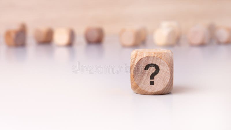 A Mysterious Wooden Rectangle with a Question Mark Engraved on it Stock ...