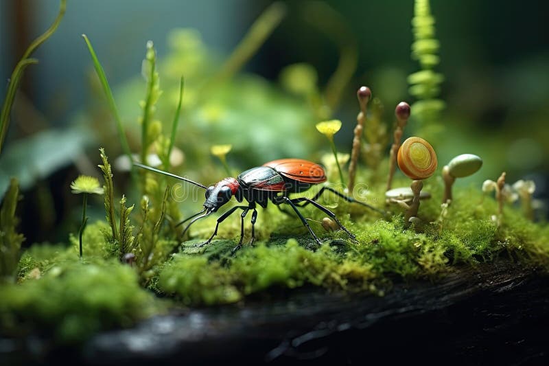 The Mysterious World of Miniature Insects in the Grass Stock ...