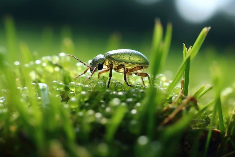 The Mysterious World of Miniature Insects in the Grass Stock ...
