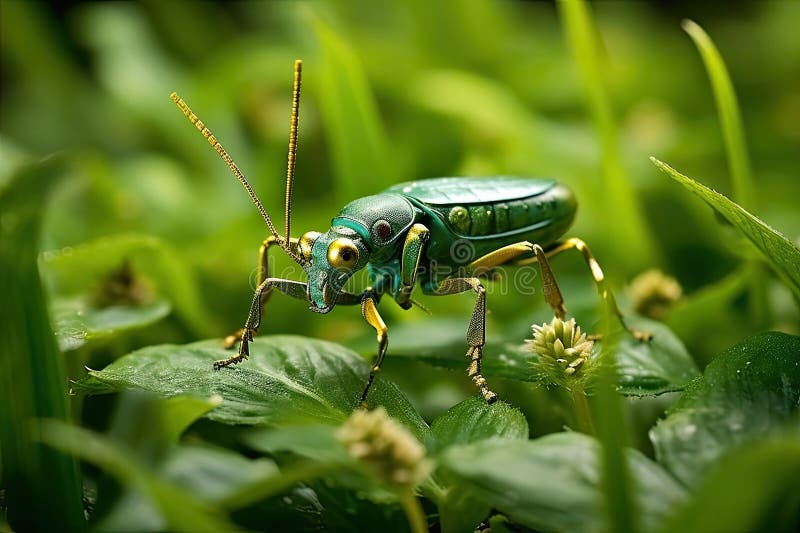 The Mysterious World of Miniature Insects in the Grass Stock ...