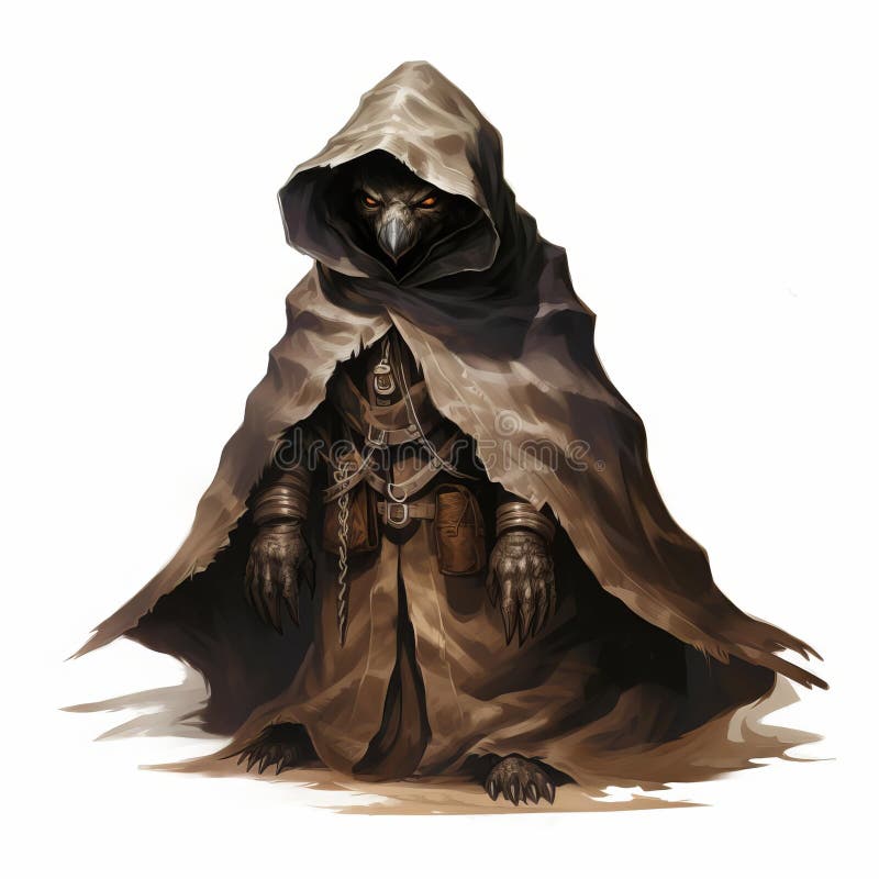 Mysterious Yokai in Brown Cloak Digital Painting Artwork Stock ... Mysterious Yokai in Brown Cloak Digital Painting Artwork Stock ...