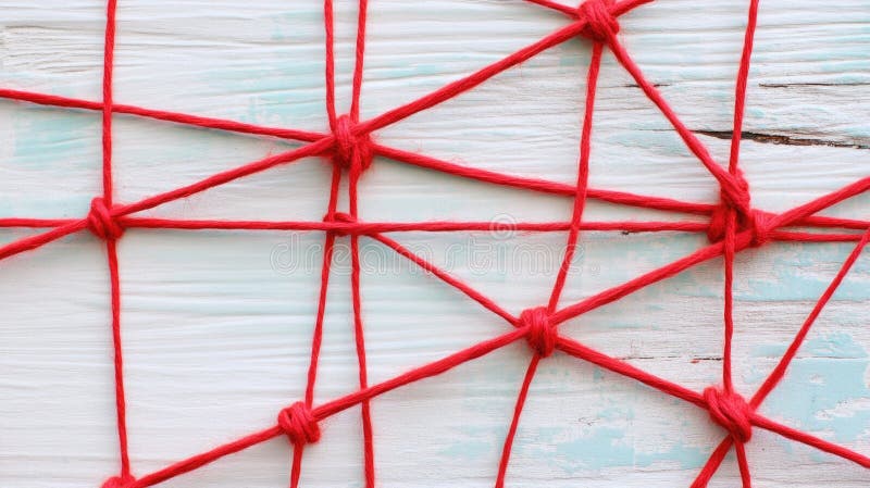 Mystery Board with Red String Connections Stock Image - Image of ...