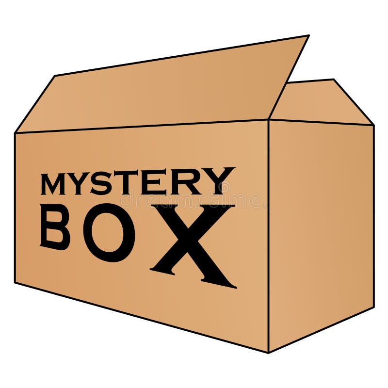 Mystery Box Cardboard, Carton Packaging Illustration Graphic Stock ...