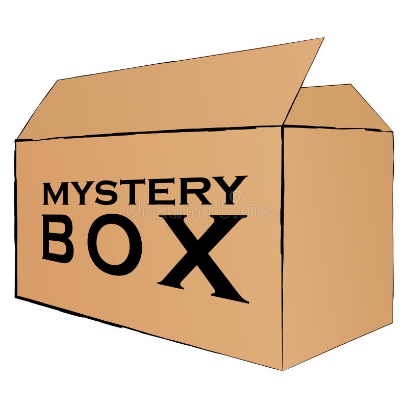 Mystery Box Cardboard, Carton Packaging Illustration Graphic Stock ...