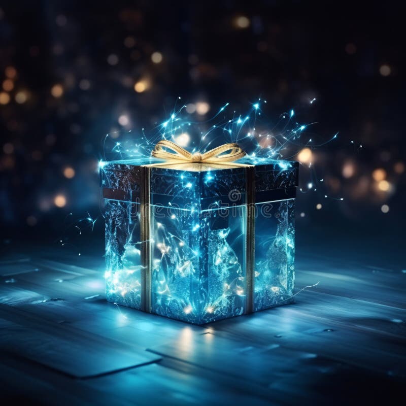 Mystery Box with Light Emanating, Mysterious Background Stock ...