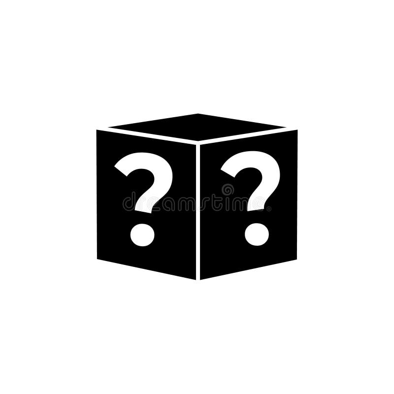 Mystery Box with Question Mark Silhouette Icon. Vector Stock ...