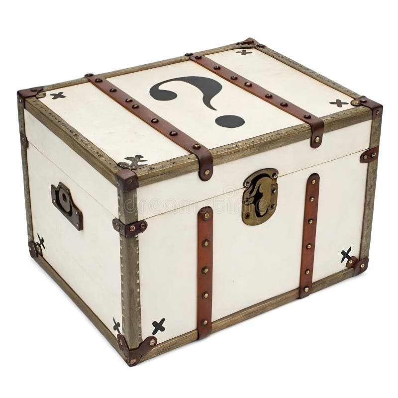 Mystery Box on White Background Stock Illustration - Illustration of ...