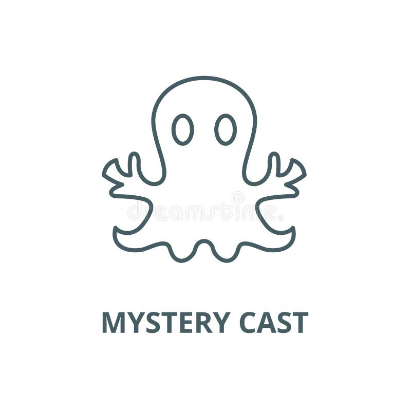 Mystery Cast Vector Line Icon, Linear Concept, Outline Sign, Symbol ...