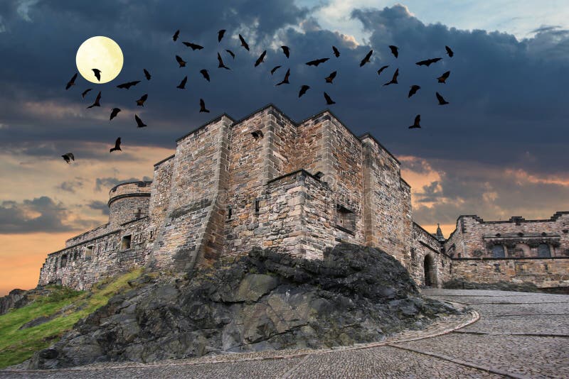Mystery castle stock photo. Image of halloween, clouds - 15172752