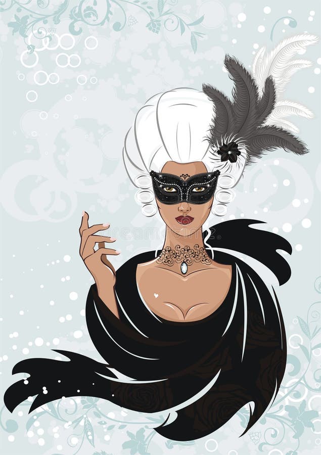 Mystery girl stock illustration. Illustration of sensuality - 12956889