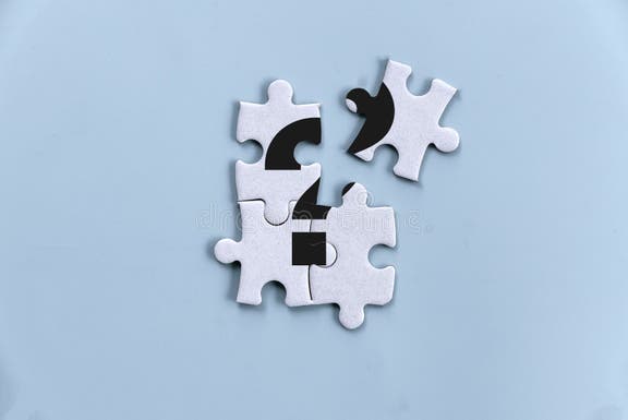 Mystery Jigsaw Puzzle Piece with Question Mark: Concept of Unsolved ...