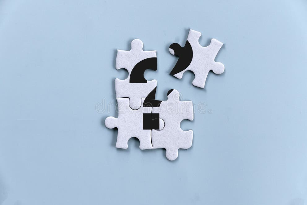 Mystery Jigsaw Puzzle Piece with Question Mark: Concept of Unsolved ...
