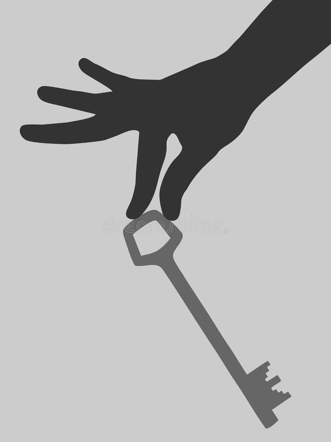 Hand Dangles Key-vector stock vector. Illustration of silhoutte - 290796