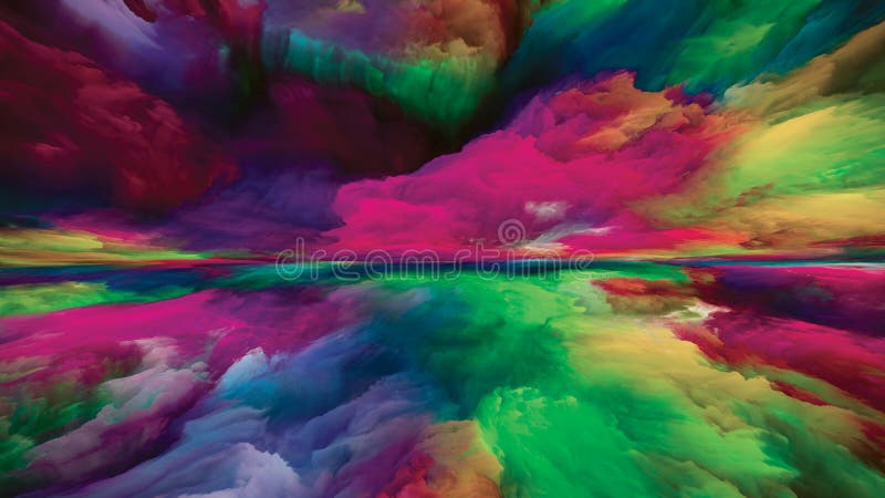 Beautiful Heaven and Earth stock illustration. Illustration of alien ...