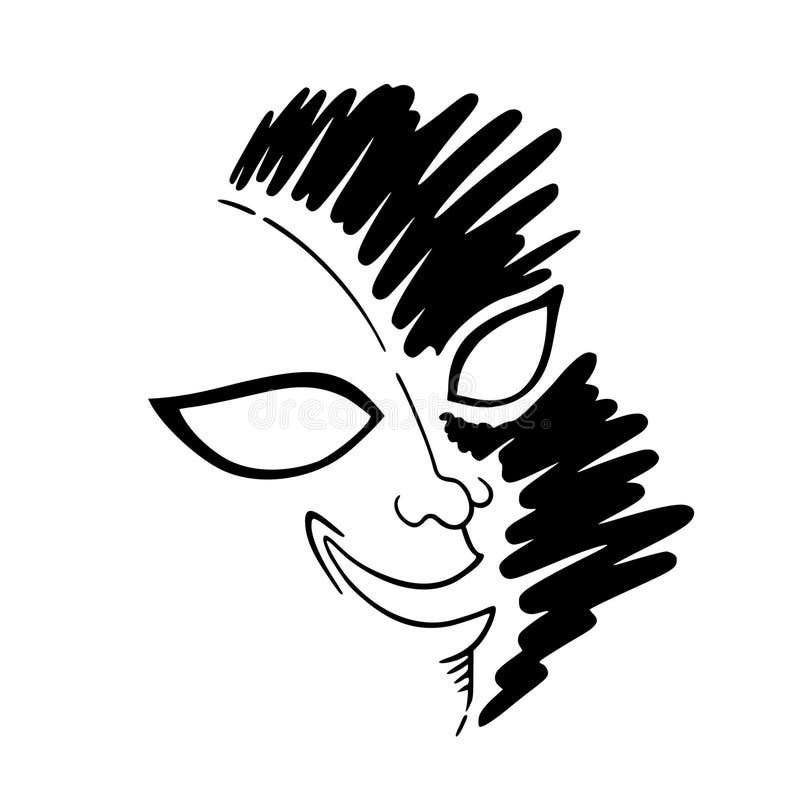 Mystery laughter face stock vector. Illustration of mysterious - 364439013