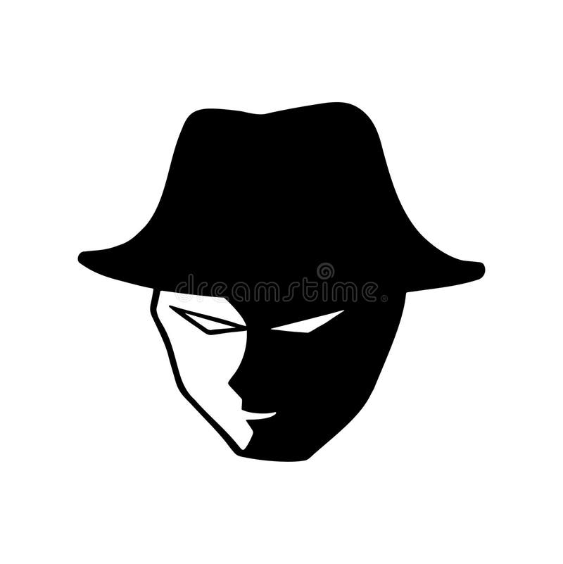 Mystery man face stock vector. Illustration of person - 364439017