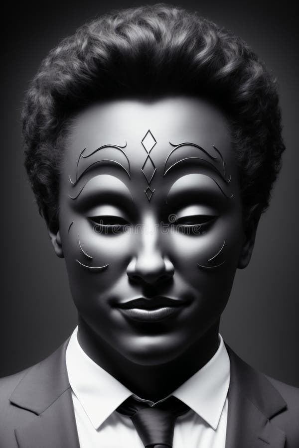 Mystery Man in Mask at the Carnival. Stock Illustration - Illustration ...