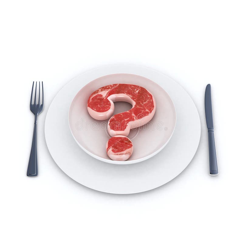 Beef question mark stock illustration. Illustration of beef - 3672154