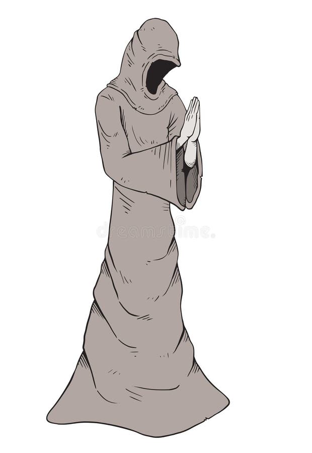 Mystery monk illustration stock illustration. Illustration of ...