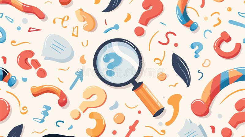 Intriguing Mystery Seamless Pattern with Question Mark for Creative ...