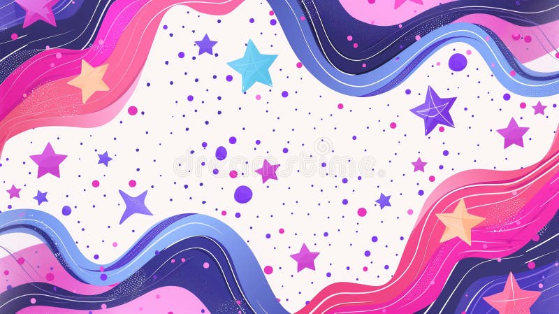 Mystery Stars in Wavy Frame Pattern Background Image, Ai Generated ...