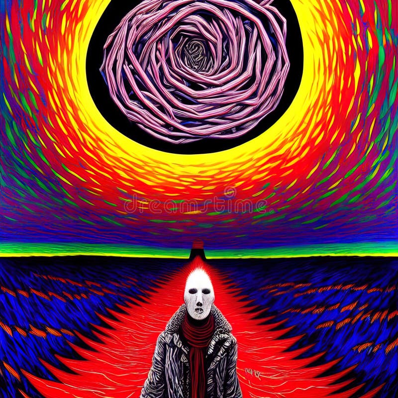 Mystery Warlock, Impressionism Landscape, Digital Illustration Stock ...