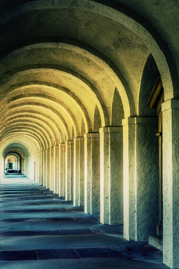 Mystic Ancient Stone Corridor Rome Stock Image - Image of design ...