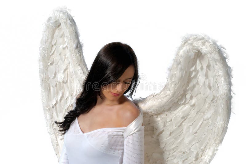 Shy Angel stock image. Image of benevolent, care, angel - 1420331
