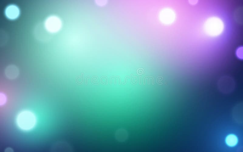 Mystic Bokeh Background. Cool Tones with Soft Circular Patterns Stock ...