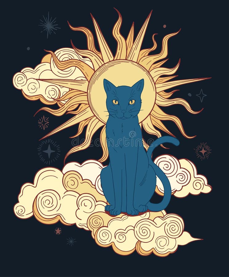 Black Kitty Cat Sun Stock Illustrations – 269 Black Kitty Cat Sun Stock ...
