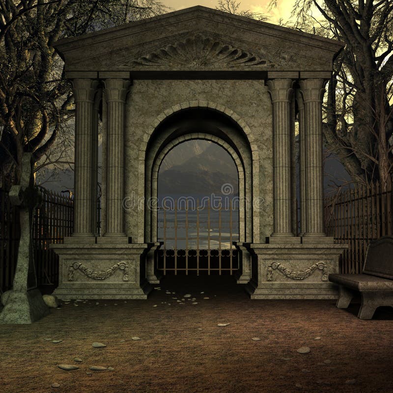 Mystic Cemetery stock illustration. Illustration of memorial - 5746423