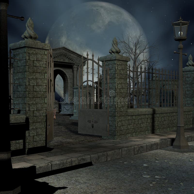 Mystic Cemetery stock illustration. Illustration of leaves - 5746658