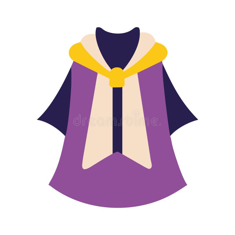 Mystic Cloak Wizard Robe Illustration Stock Vector - Illustration of ...